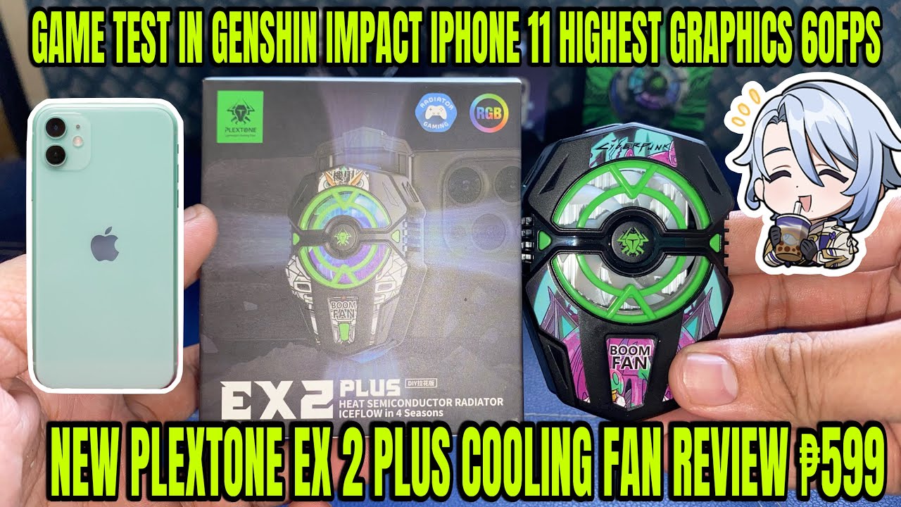 NEW PLEXTONE EX2 PLUS COOLING FAN REVIEW AND GAME TEST IN GENSHIN ...