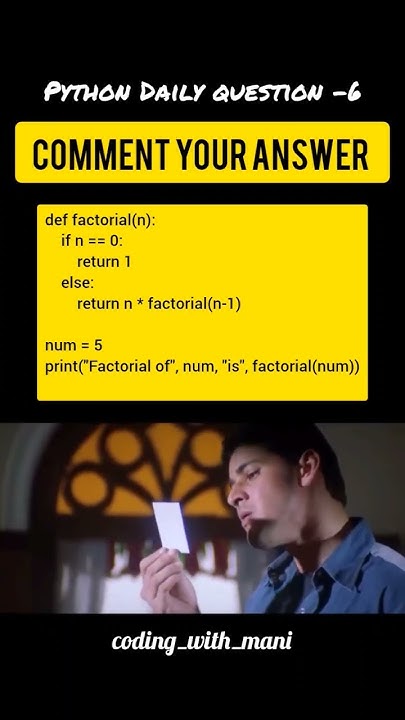 Python Daily Question 6 Python Code Coding Shorts Pythonprogramming Trending 