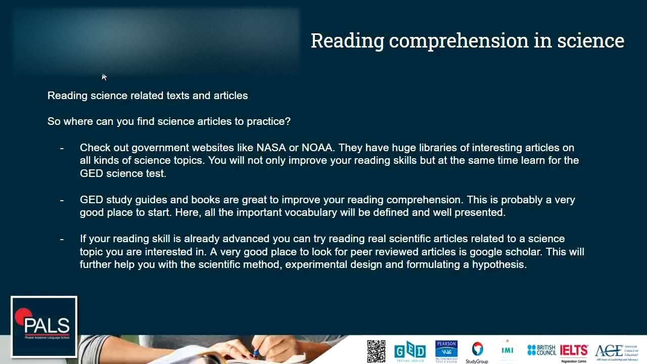 Improve Reading Comprehension in GED Science - YouTube