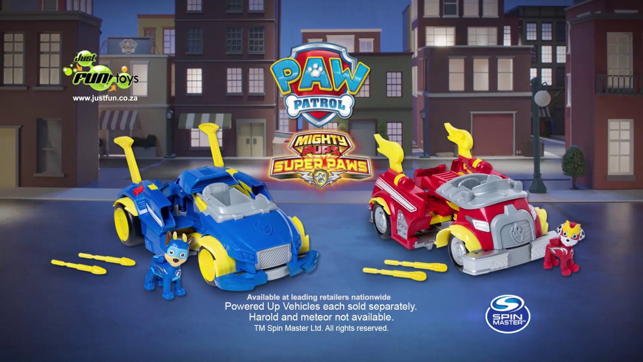 Paw Patrol Might Pups Super Paws Power Up Vehicles - YouTube