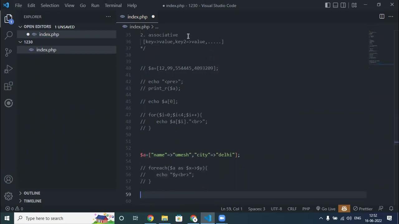 Arrays | Super Globals | Form Handling | Encyption PHP In Hindi || CSRIT India || - YouTube
