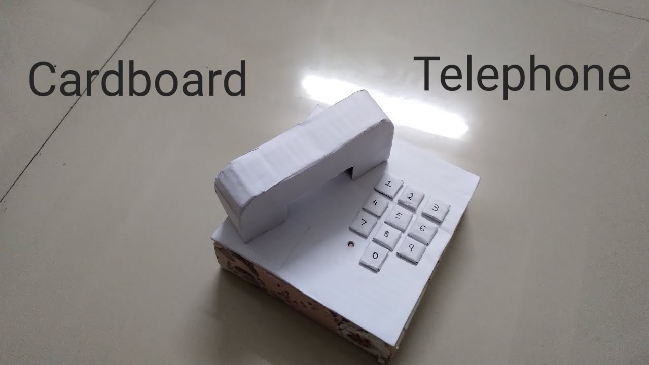 Diy Cardboard Landline Telephone | Paper craft | Creative Aryan - YouTube