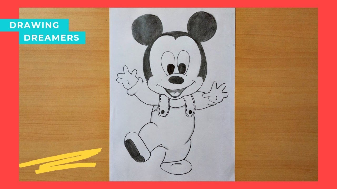 How to Draw Little Micky Mouse || Micky Mouse Drawing - YouTube