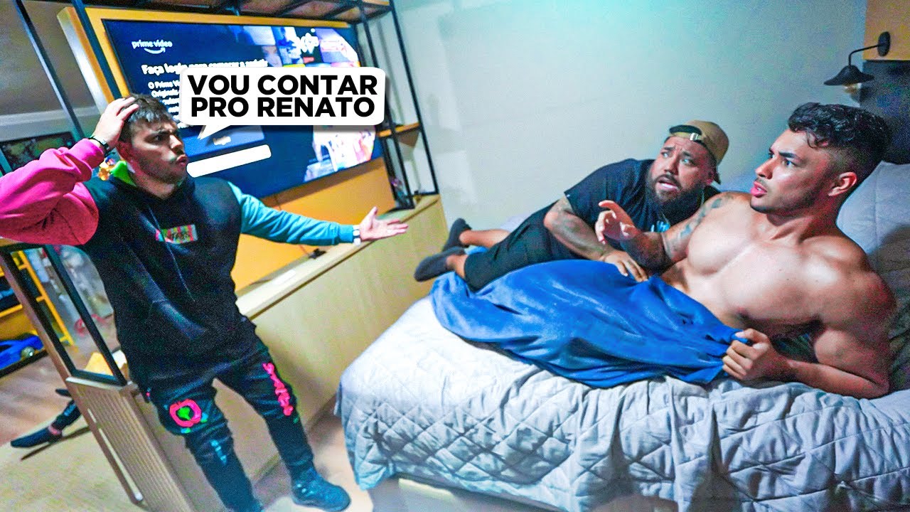 NÃÃÃOO😱 DORMI ESCONDIDO NO QUARTO DO RENATO E ELE APARECEU🚨 - YouTube