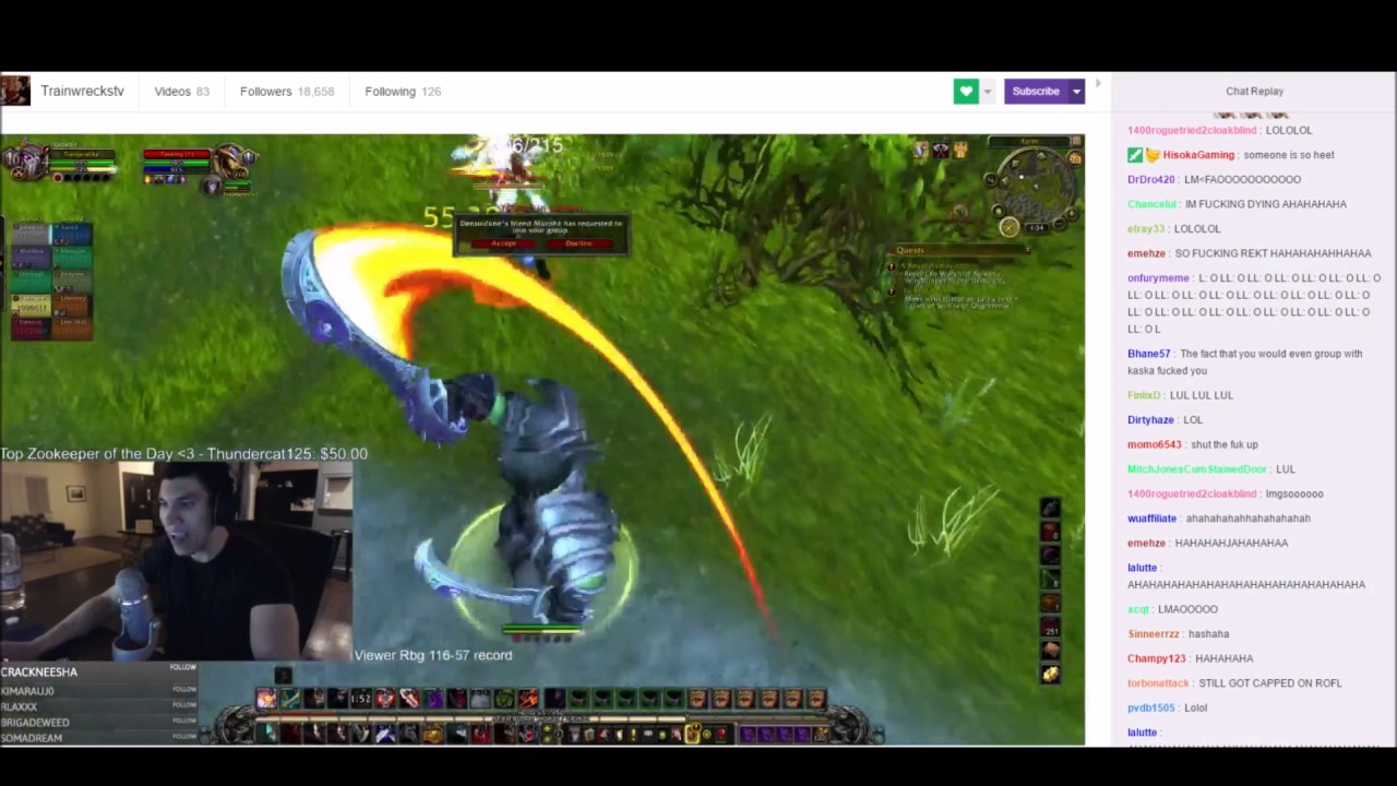 TRAINWRECKZ FREAKOUT LMFAO (with twitch chat) - YouTube
