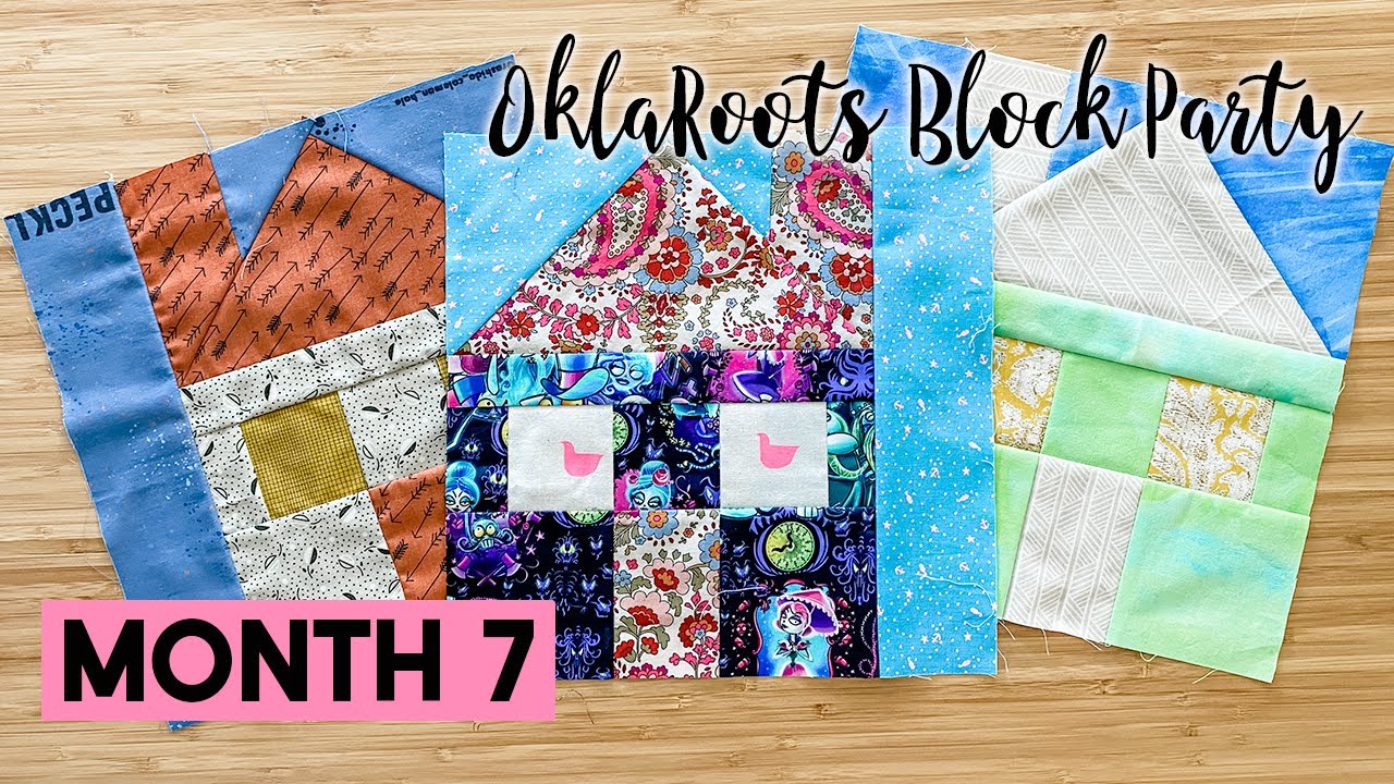 OklaRoots Block Party Month #7 - Free Quilt Block Tutorial! - YouTube