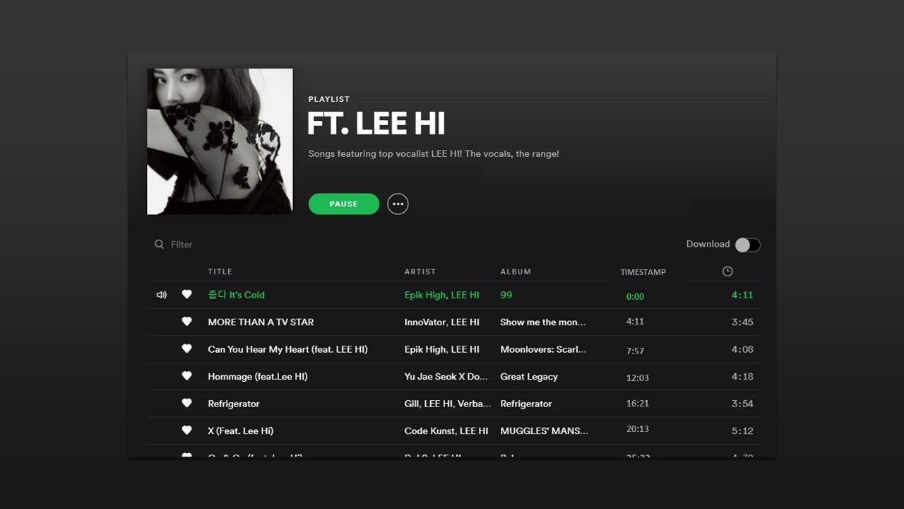 LEE HI Feature Songs Compilation 이하이 피쳐곡 모음.zip - YouTube