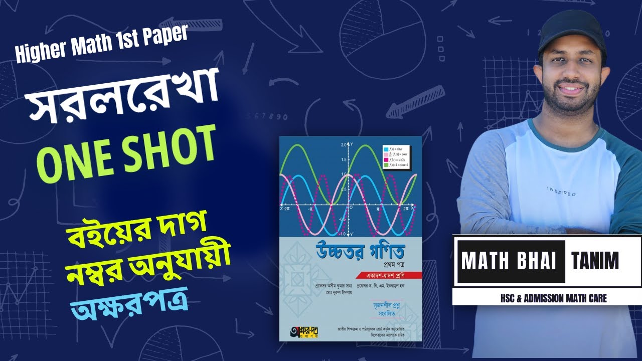 HSC MATH 1st PAPER 3rd Chapter। সরলরেখা One shot live class। অক্ষরপত্র ...