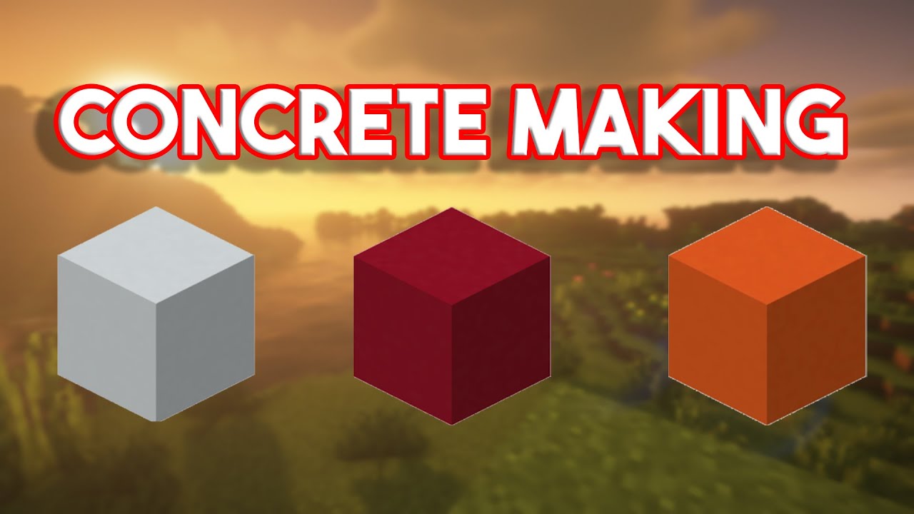 How to make Colored Concrete #minecraft - YouTube