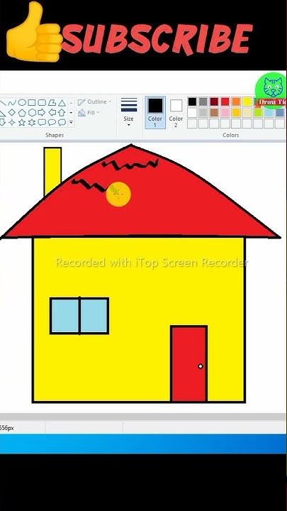 Hut Drowing Tutorial Video | Ms Paint | Drawing | Hut | #shorts #kids ...