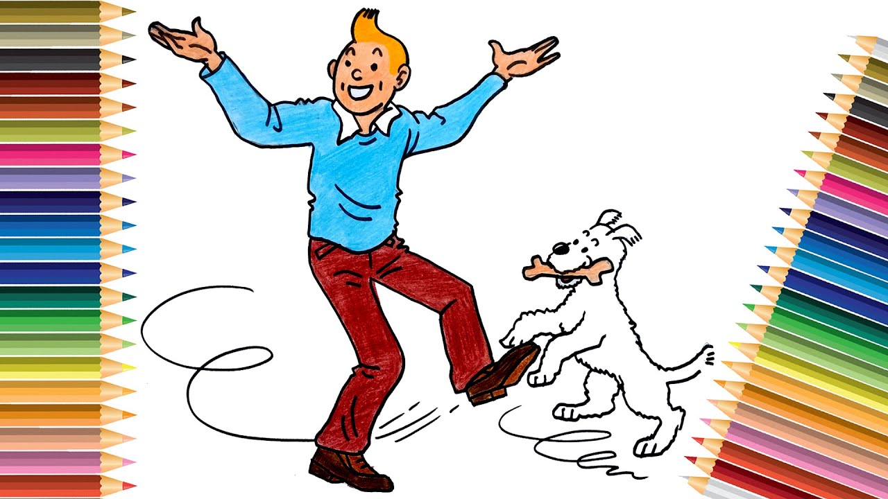 TINTIN Cartoon Drawing - YouTube