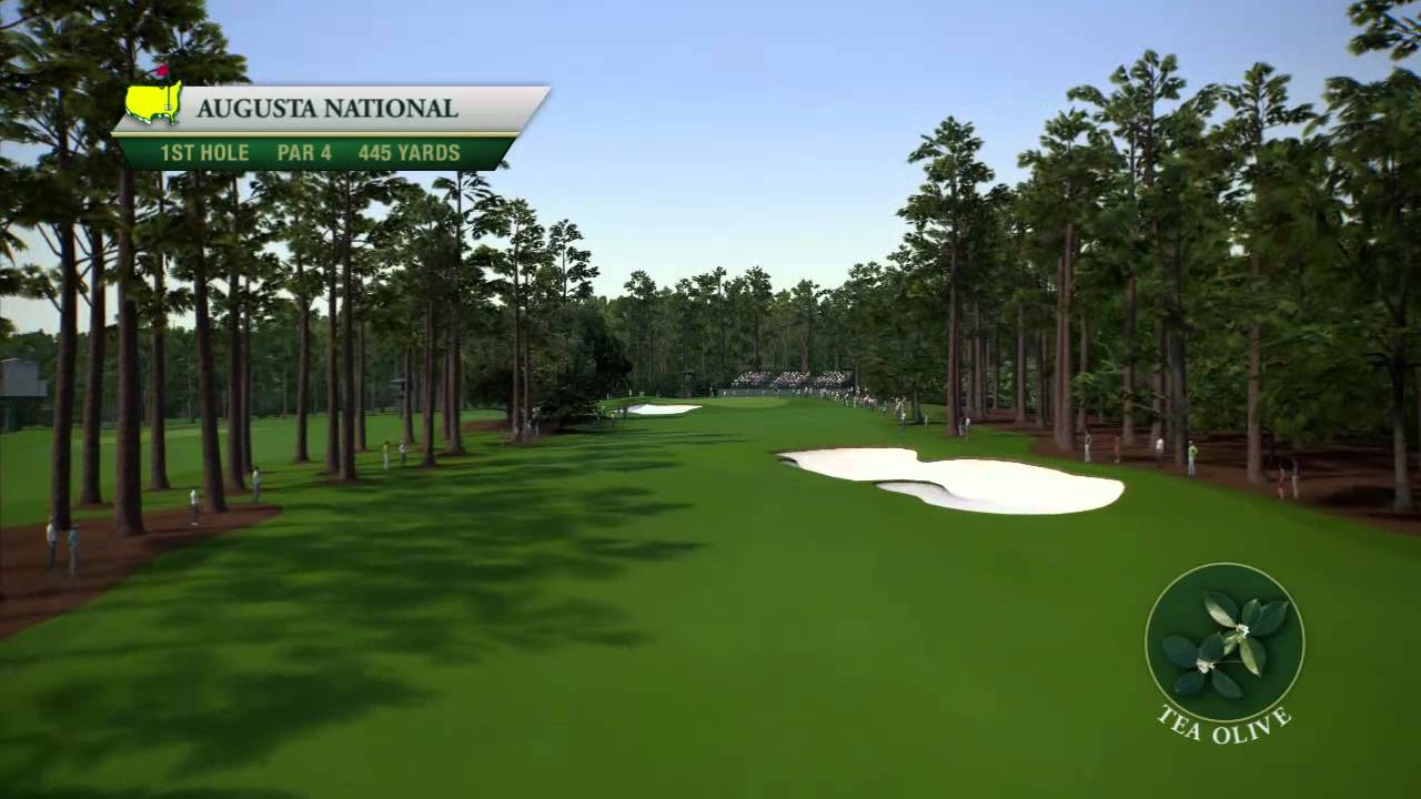 Course Flyover: Augusta National Golf Club's 1st Hole - YouTube