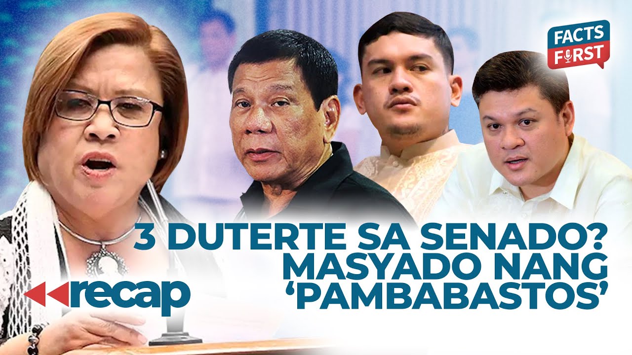3 Duterte sa Senado bastusan na? Leila de Lima explains - YouTube