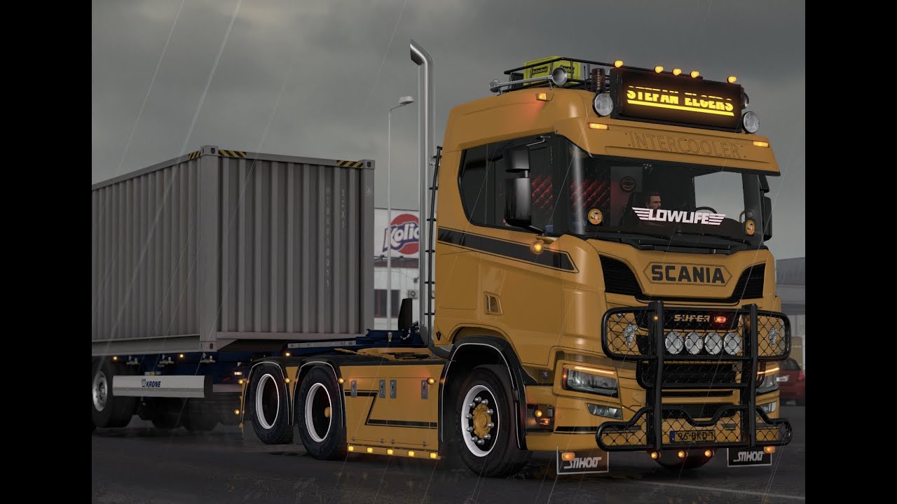 ETS2 [1.41x] Nextgen SCANIA V8 sound old school - YouTube
