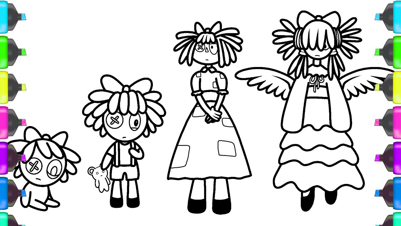 Ragatha Coloring Pages Max Levels from The Amazing Digital Circus - YouTube