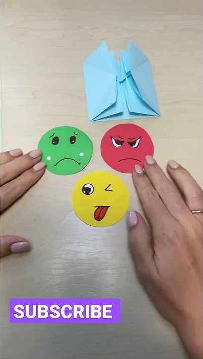 DIY Emoji Smile paper craft idea #emojichallenge #smile #diy #origami # ...