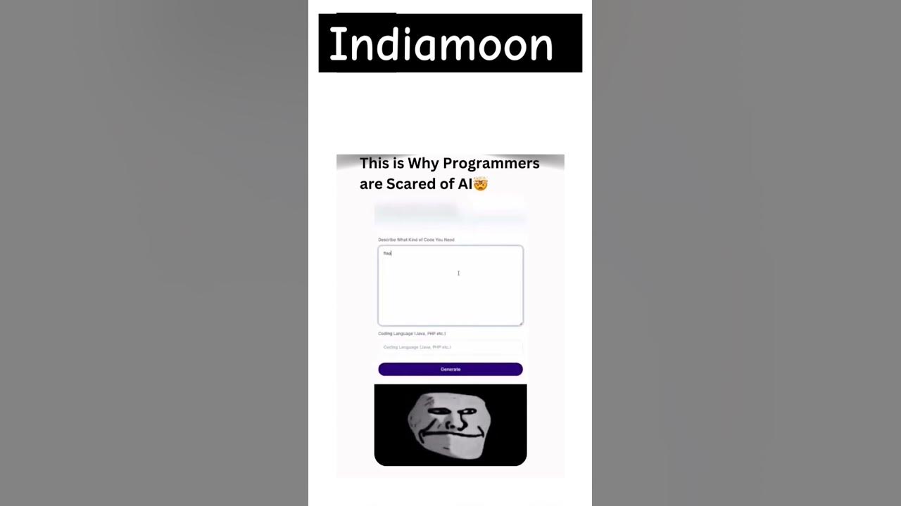 Why Programmer Scared Of Al Programming Ai Coding Codingtricks Indiamoon Codingtips Youtube