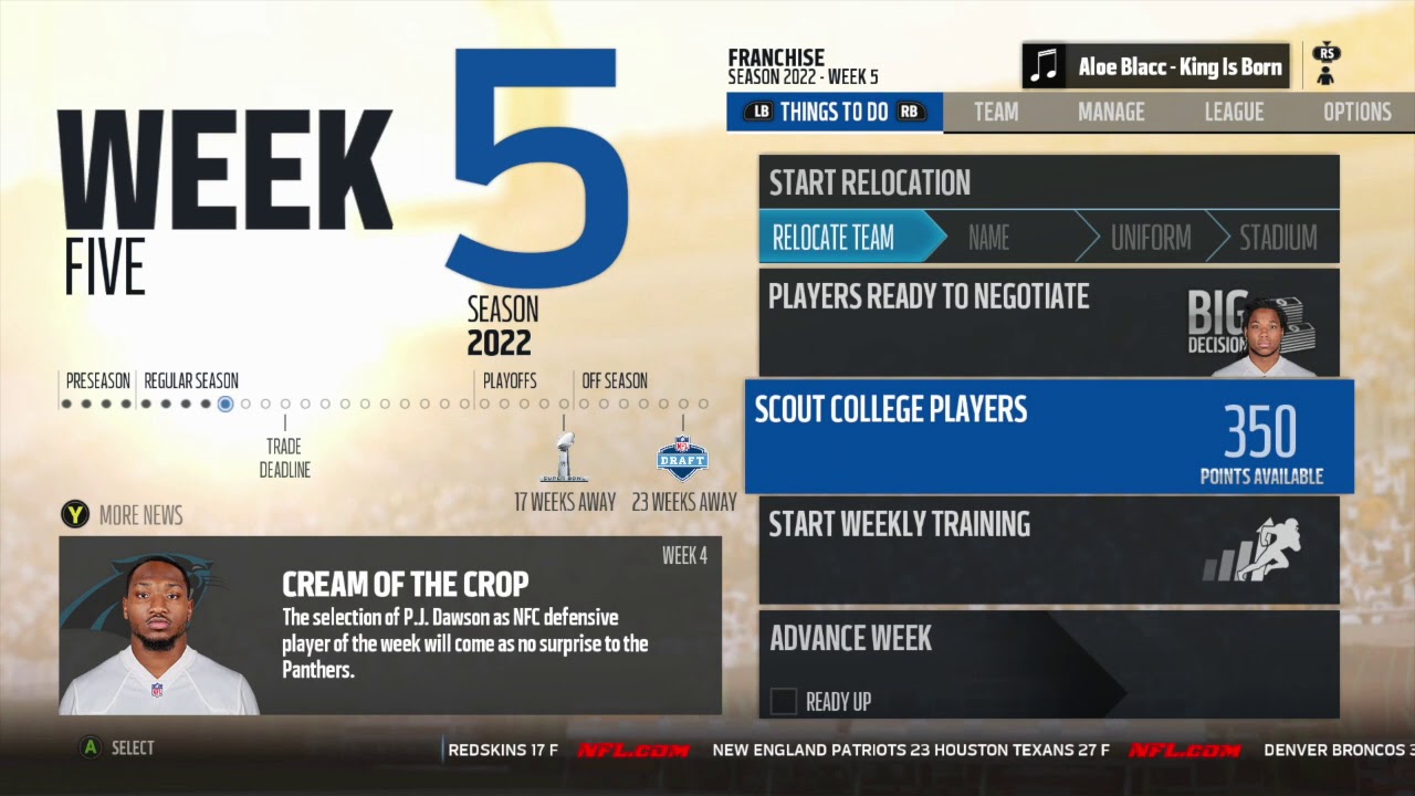 CAN I RELOCATE EVERY NFL TEAM IN CONNECTED FRANCHISE MADDEN 18 ...
