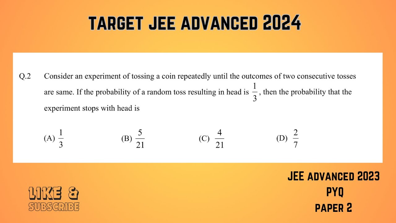JEE ADVANCED 2023 PAPER 2 QN 2 SOLUTION ||TARGET JEE 2024|| - YouTube