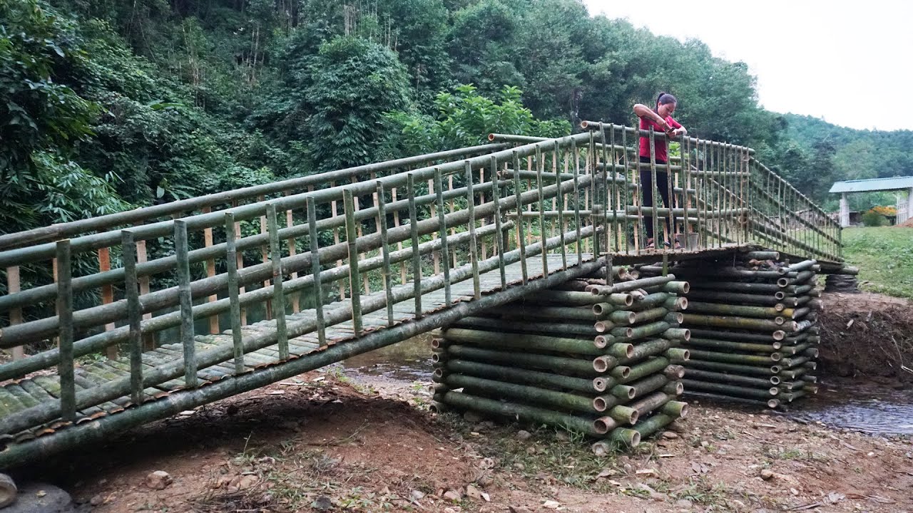 Building A Bamboo Bridge That Can Withstand Load Of 5000KG With Stone ...