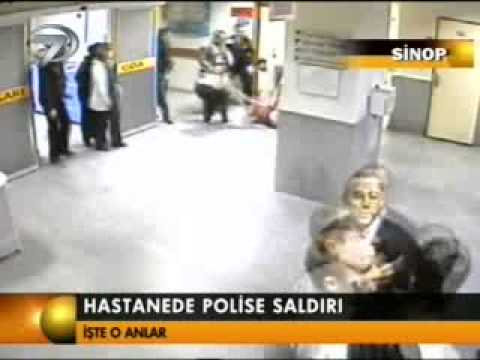 POLİSE SALDIRI ANI KAMERADA...