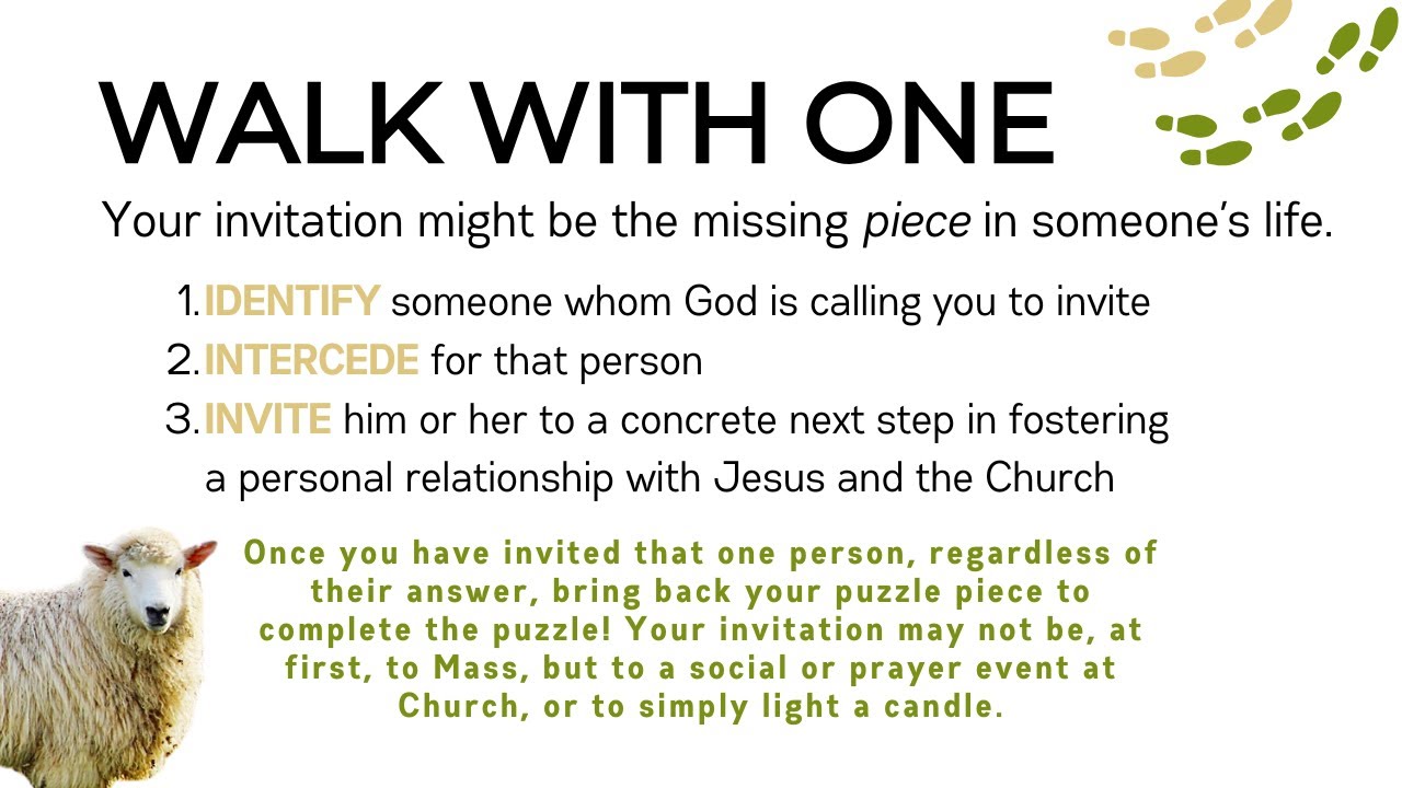 Walk With One...Your invitation might be the missing piece in someone's ...