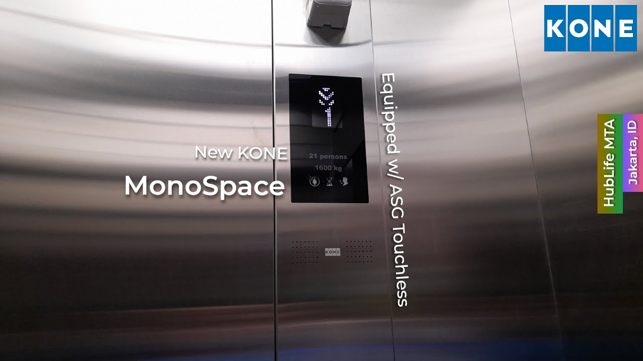 KONE Traction MRL Elevators - HubLife Taman Anggrek, Jakarta, ID - YouTube