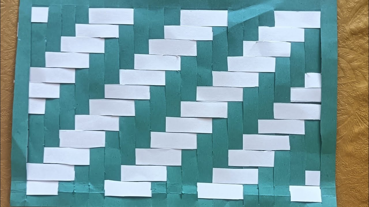Cara Membuat Motif Anyaman Ganda Tiga dari Kertas - YouTube