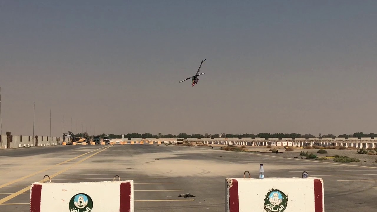 TREX 700 DFC practice in Riyadh طيران الآر سي هلي في بنبان - YouTube