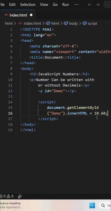 JavaScript Numbers are written with or without decimals #codexpertclass #javascript - YouTube