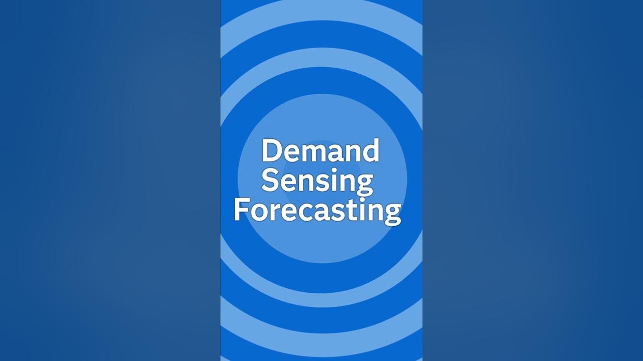 Demand Sensing Forecasting For Improved Accuracy Sassoftware Youtube