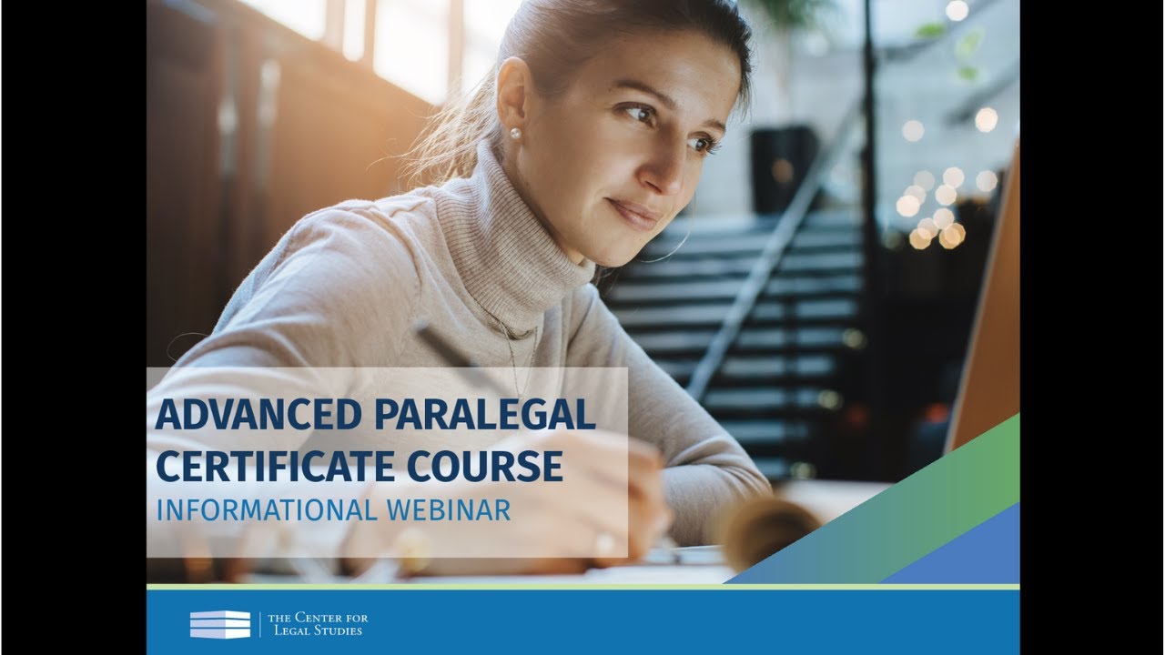 Advanced Paralegal Course Webinar (Jan 2021) | The Center for Legal ...