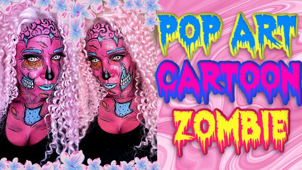 POP ART CARTOON ZOMBIE MAKEUP TRANSFORMATION - YouTube
