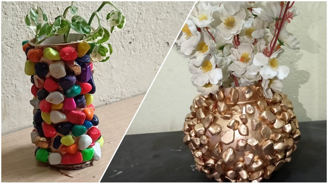 DIY stone flower pots easy to make at home | coffee cup craft idea ...