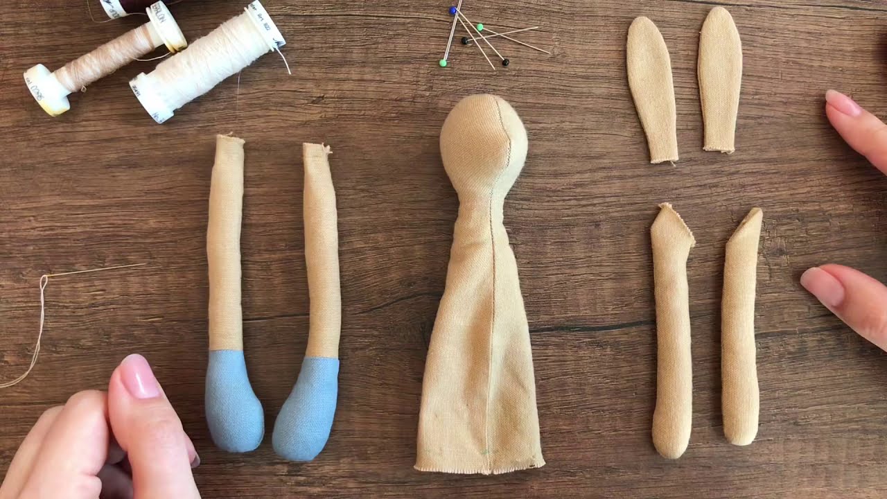 Пришиваем ручки-ножки, делаем носик и ботиночки зайке Тильда #2 | Free ...