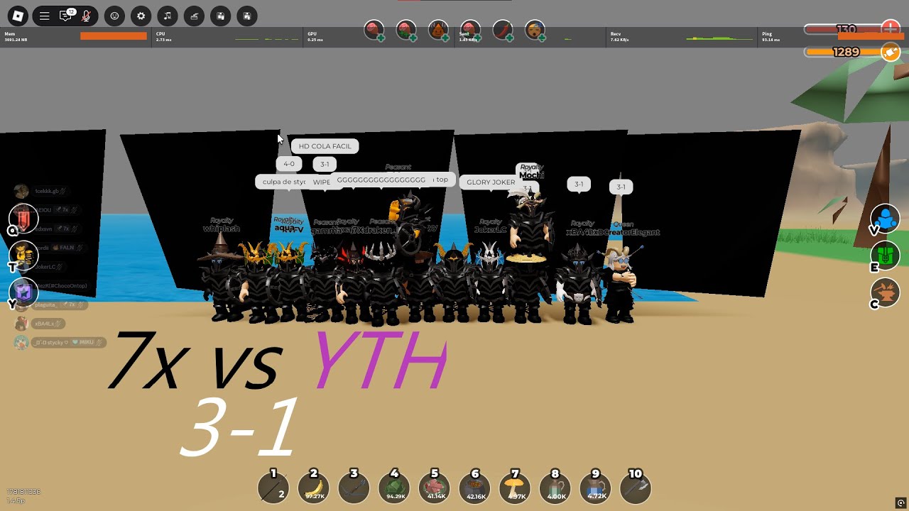 7x vs YTH Official War (3-1) | Roblox The Survival Game - YouTube