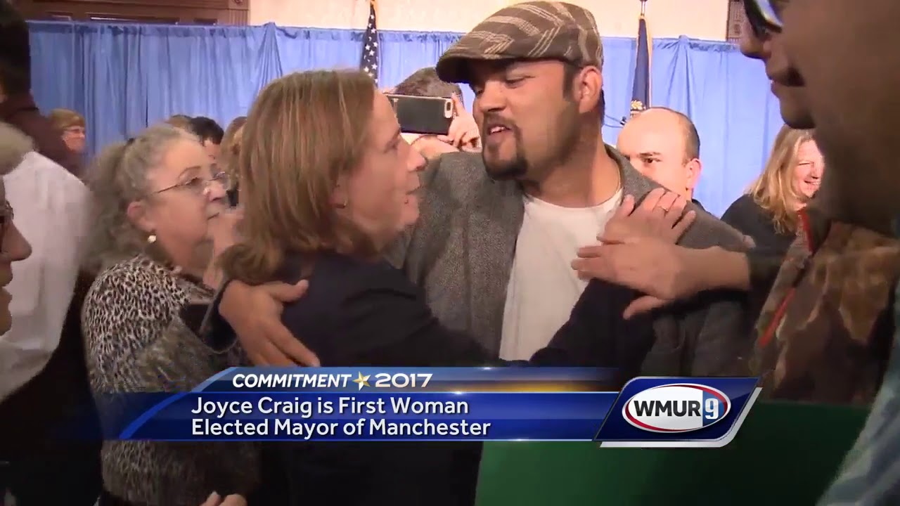 Joyce Craig becomes 1st woman elected mayor of Manchester - YouTube