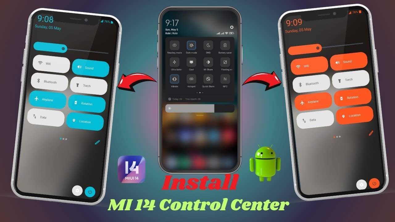 How to Set Android 14 Control Center in Any Android - YouTube