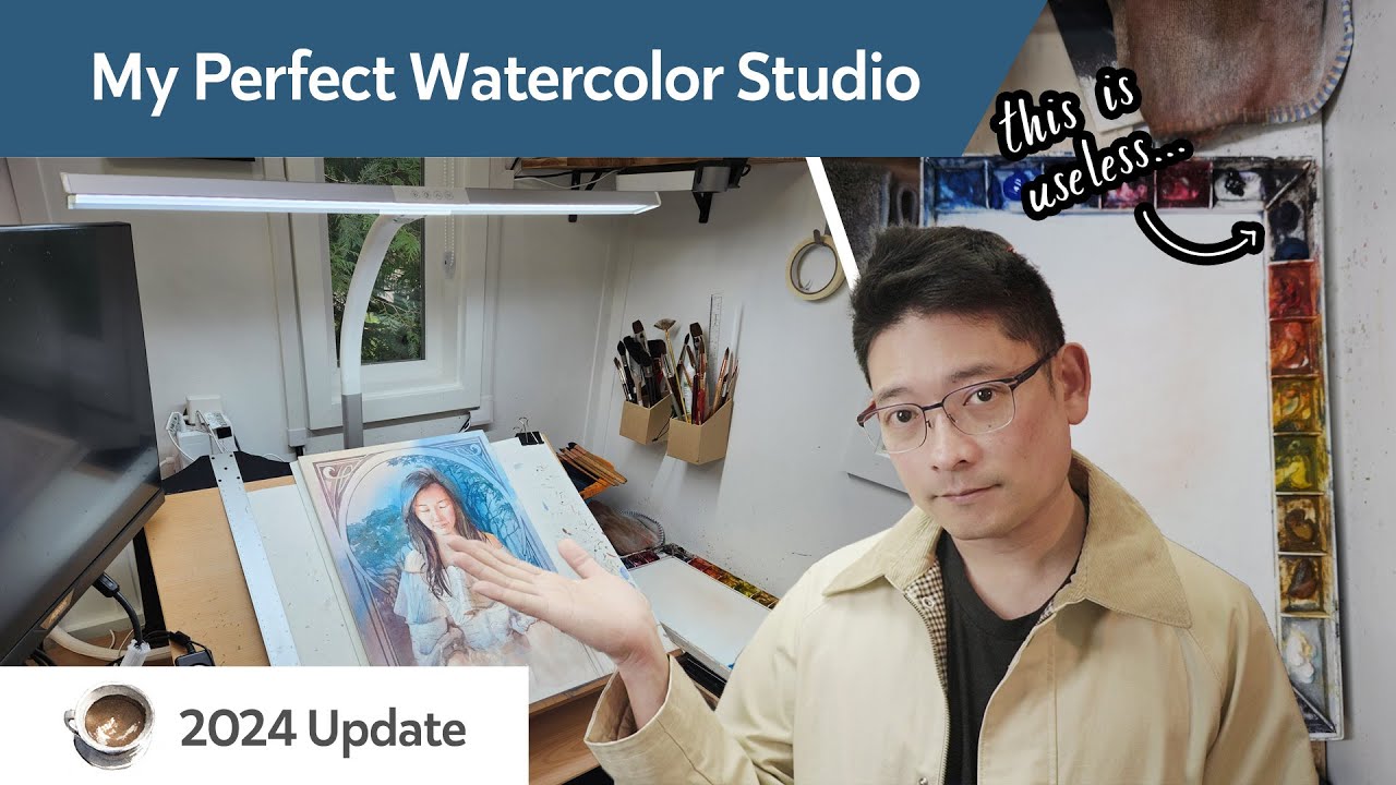 My perfect watercolor setup and materials - 2024 update! - YouTube