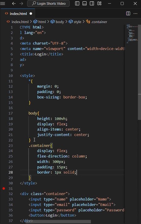 Create Login Form | HTML & CSS | Easy Tutorial - YouTube