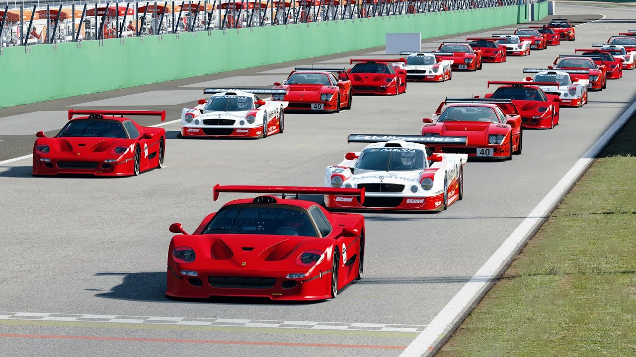 Ferrari F50 GT vs Ferrari F40 LM vs CLK GTR LM - Sunday Race at Spa ...