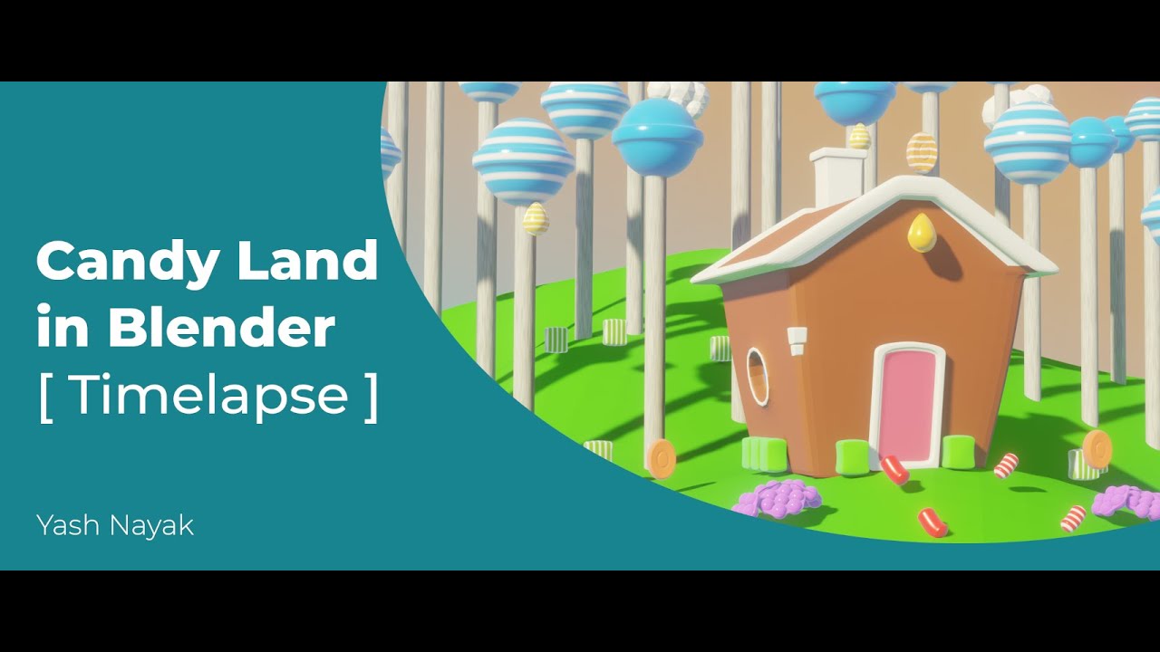 Candy Land in Blender (Time-lapse) - YouTube