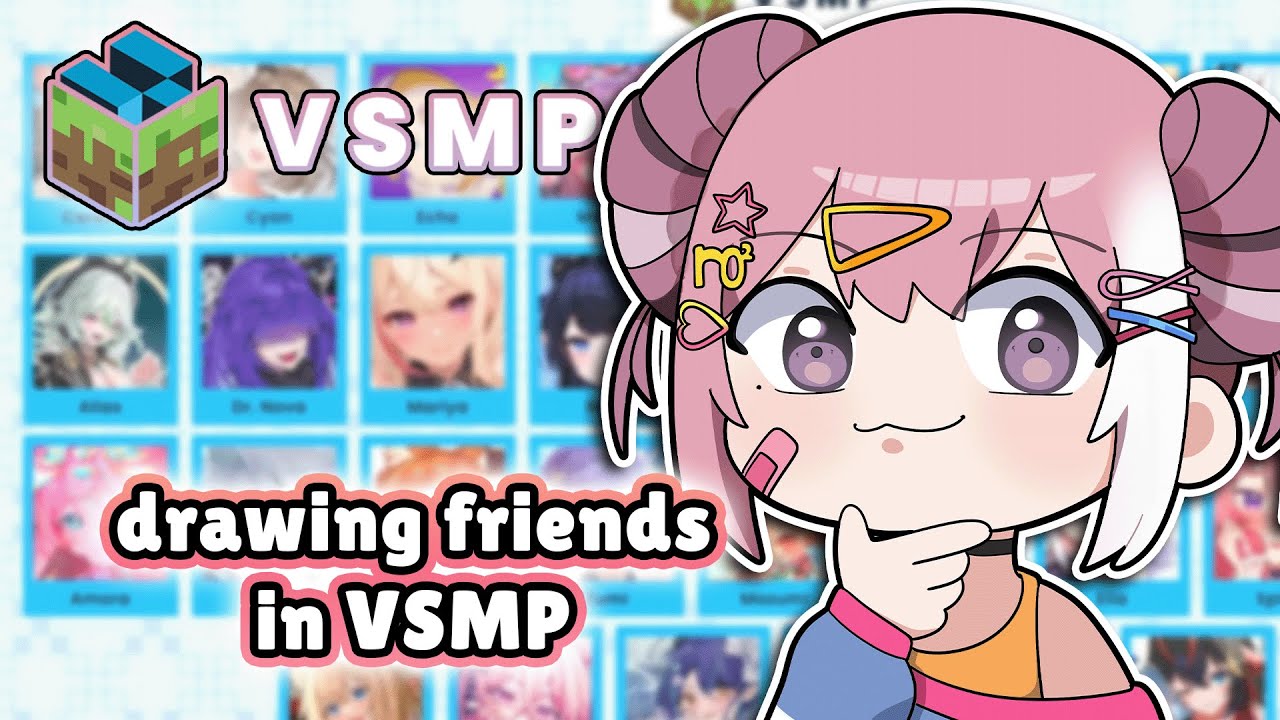 Drawing ALL Vtubers I meet in #VSMP 【VSMP MINECRAFT】 - YouTube