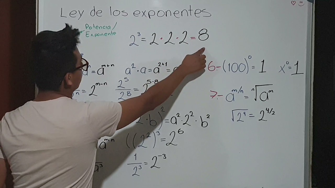 Conversión de potencia a raíz y Ley de los exponentes. - YouTube