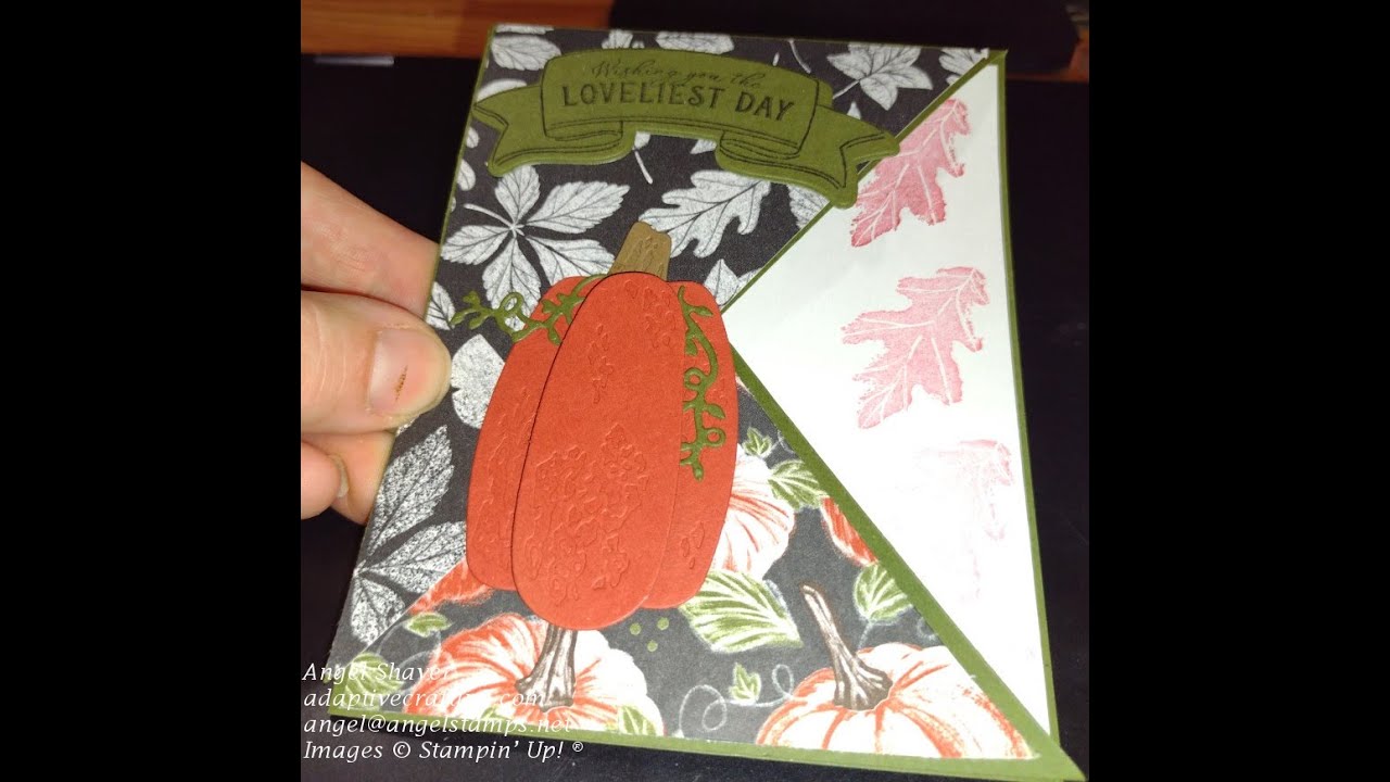 Double Diagonal Fun Fold Card - YouTube