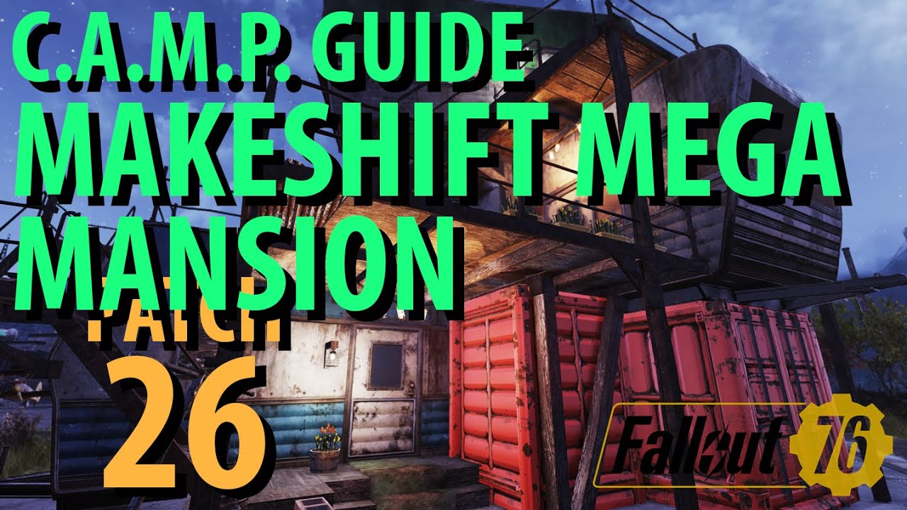 Fallout 76: MAKESHIFT MEGA MANSION, New Atomic Shop C.A.M.P. Item - YouTube