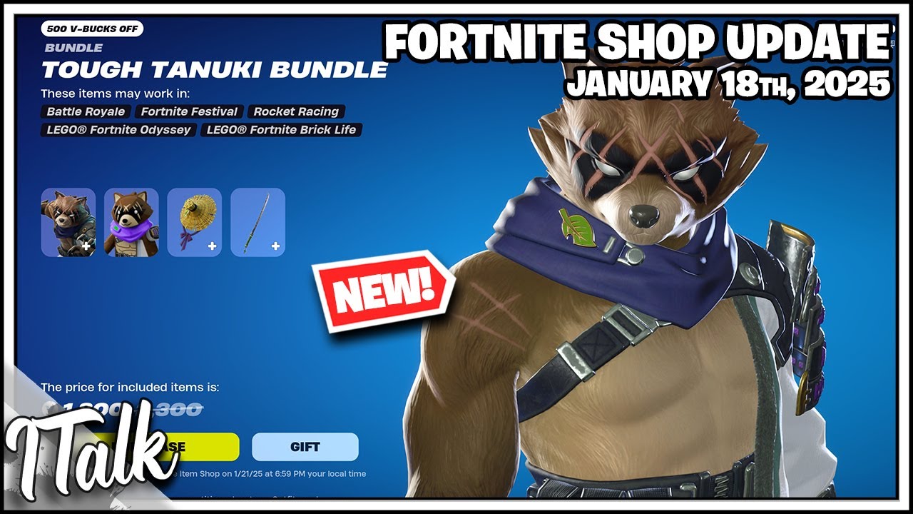 *NEW* TOUGH TANUKI BUNDLE! Fortnite Item Shop [January 18th, 2025 ...
