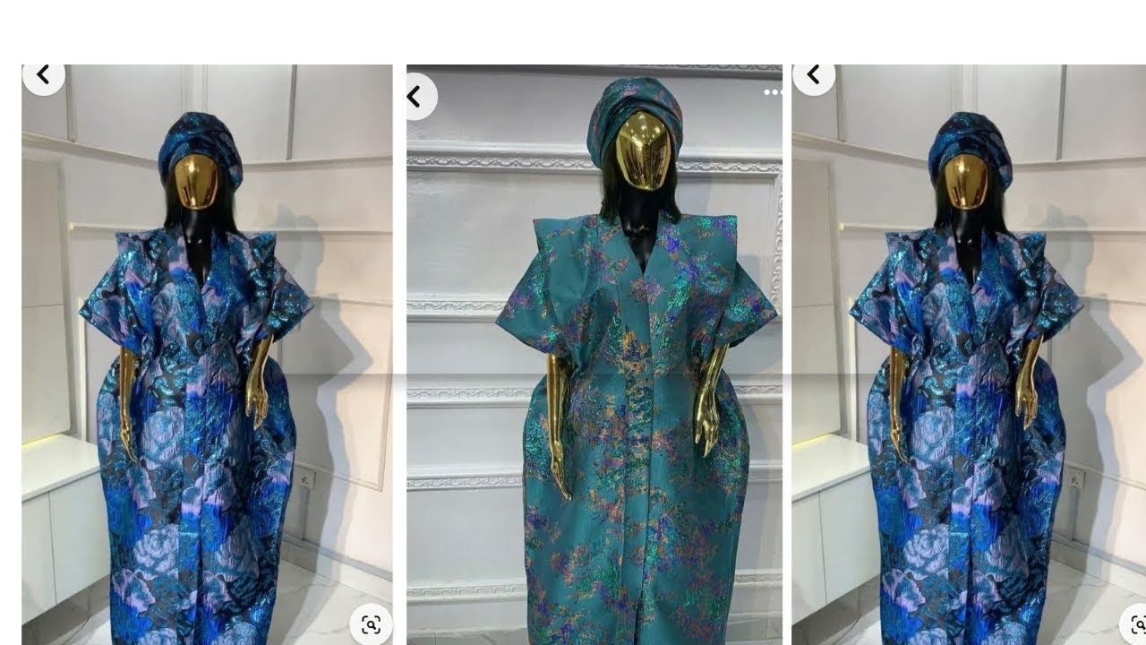 How to make this beautiful shoulder pleated luxury bubu with lapel and ...