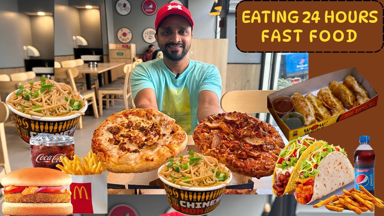 I Ate Fast Food Every Hour for an ENTIRE Day.. EATING FAST FOOD FOR 24 ...