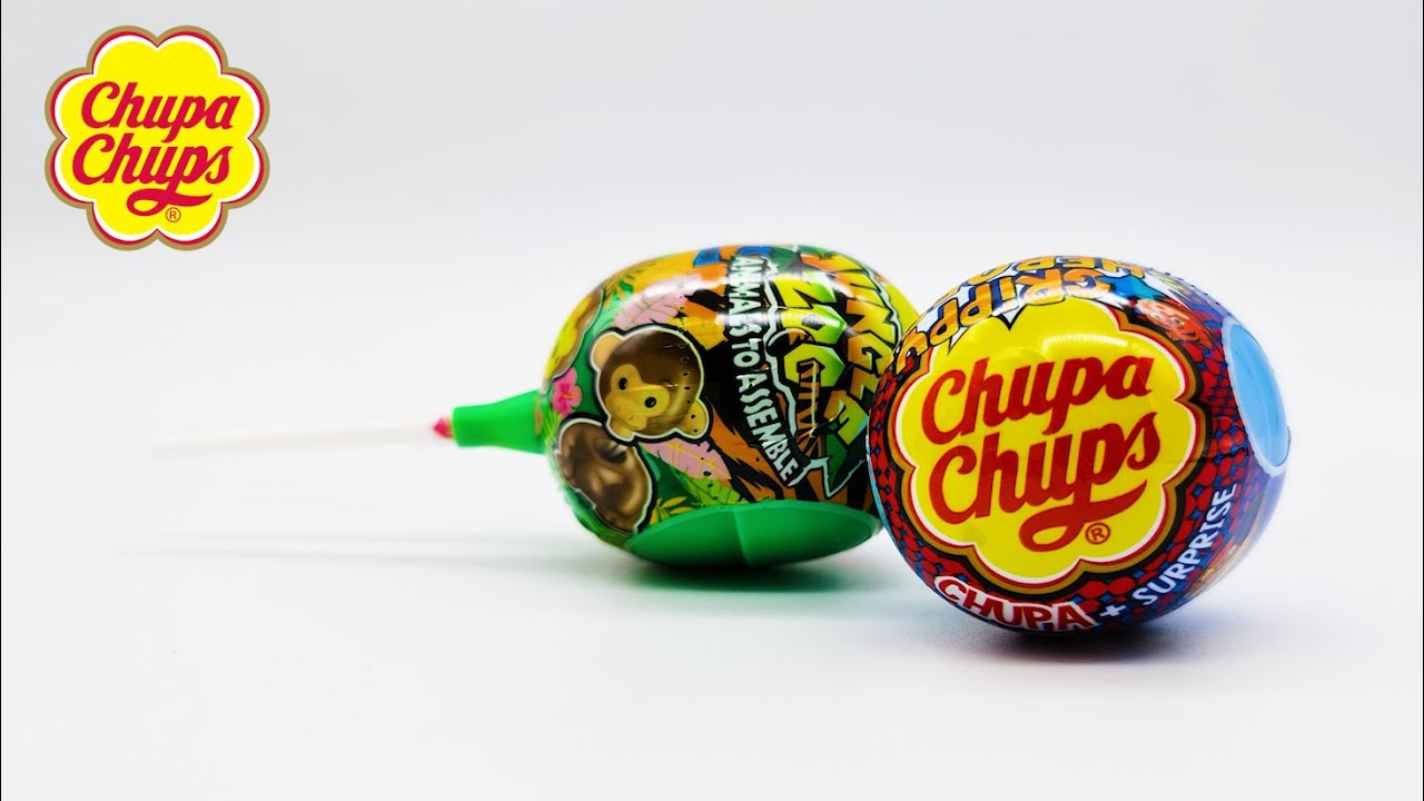 Chupa Chups Lollipop with Toy! Jungle Zoo and Grippy Heroes 🤩🍭 - YouTube